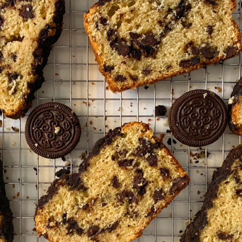 Chocolate Chip Oreo Crunch Bread - Two Sisters Mix It Up