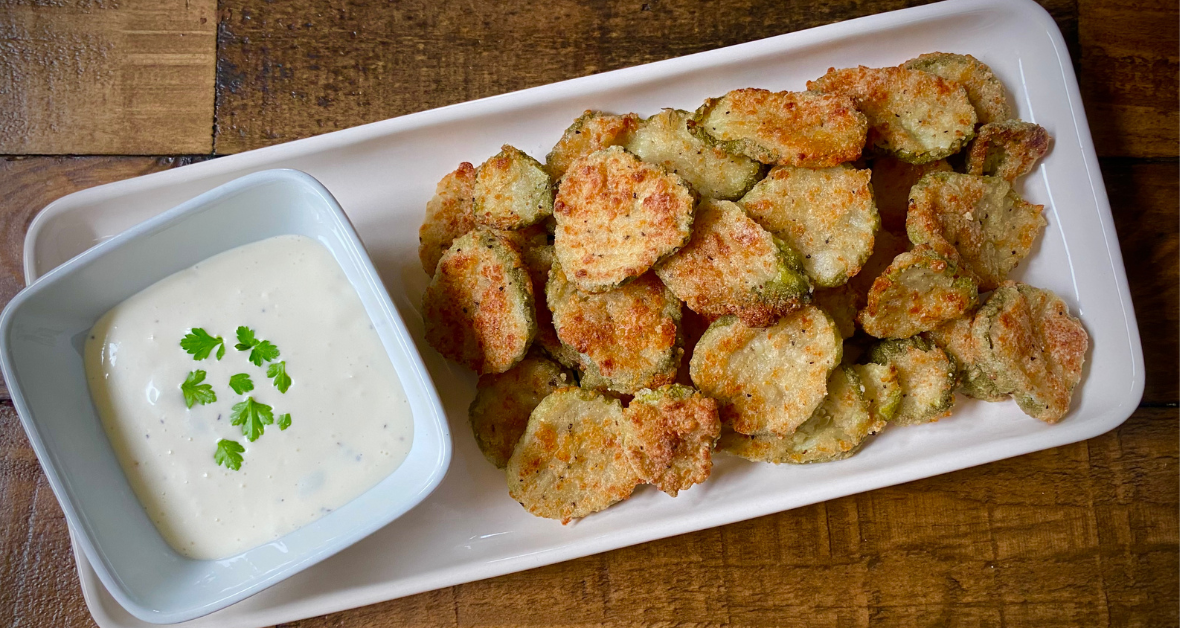 Super Simple Oven-Fried Pickles - Two Sisters Mix It Up