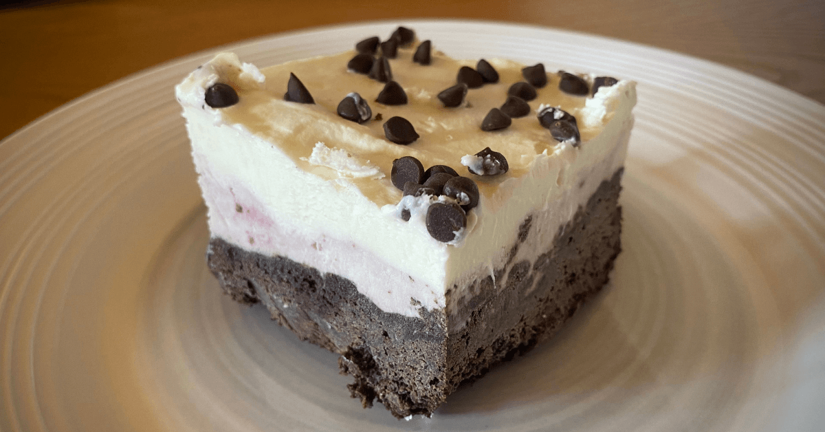Easy Gluten Free Chocolate Cherry Ice Cream Cake - Two Sisters Mix It Up
