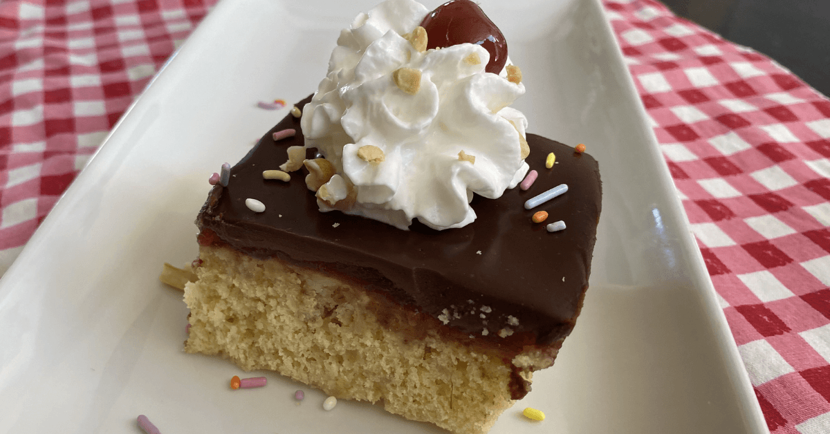Easy Banana Split Cake - Two Sisters Mix It Up